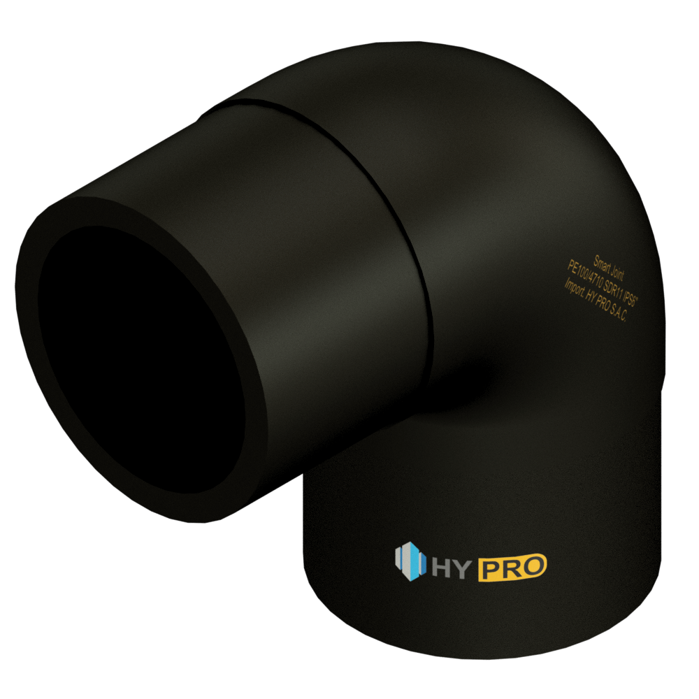 CODO 90° Ø 6" SDR11 ASTM HDPE PE100/4710 (SMART JOINT) | HY PRO