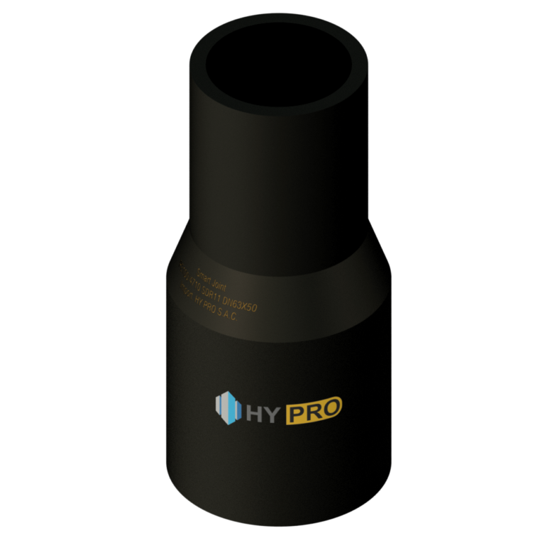 REDUCCION CONCENTRICA Ø 63 X 50 mm SDR11 ISO HDPE PE100/4710 (SMART JOINT) | HY PRO