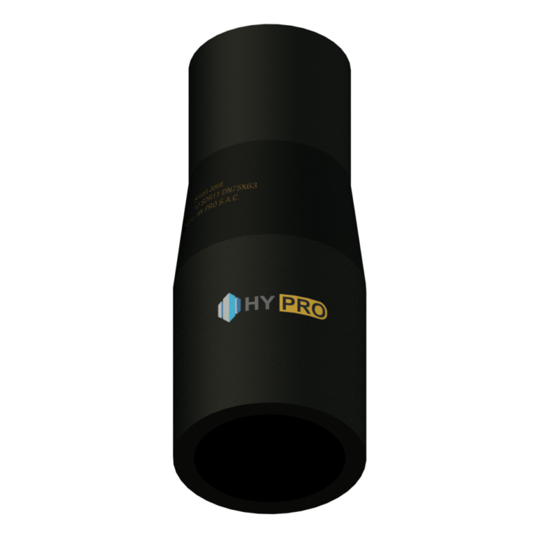 REDUCCION CONCENTRICA Ø 75 X 63 mm SDR11 ISO HDPE PE100/4710 (SMART JOINT) | HY PRO