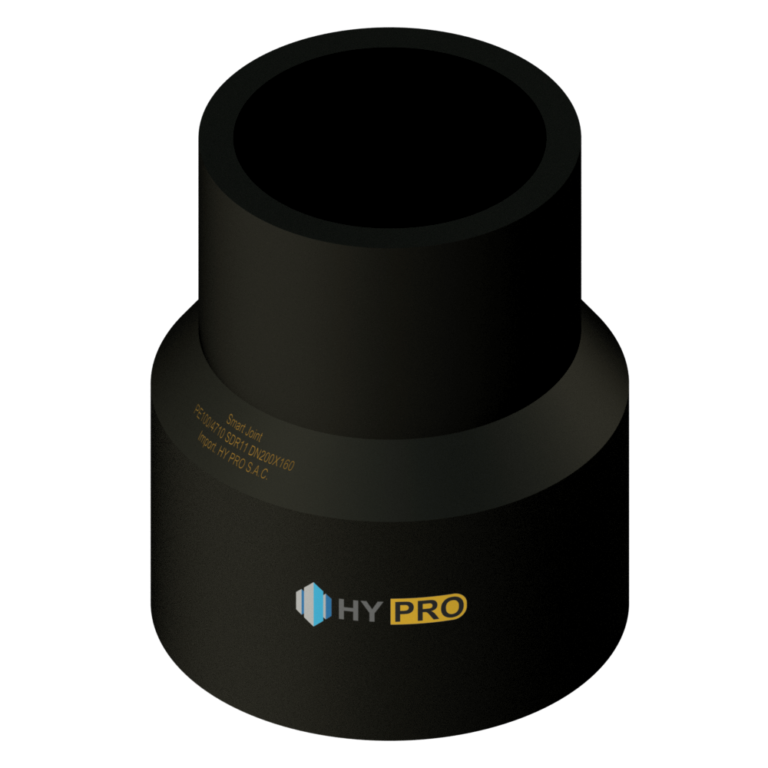 REDUCCION CONCENTRICA Ø 250 X 160 mm SDR11 ISO HDPE PE100/4710 (SMART JOINT) | HY PRO