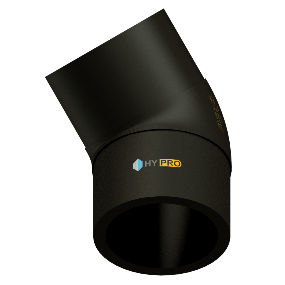 CODO 45° Ø 8" SDR11 ASTM HDPE PE100/4710 (SMART JOINT) | HY PRO