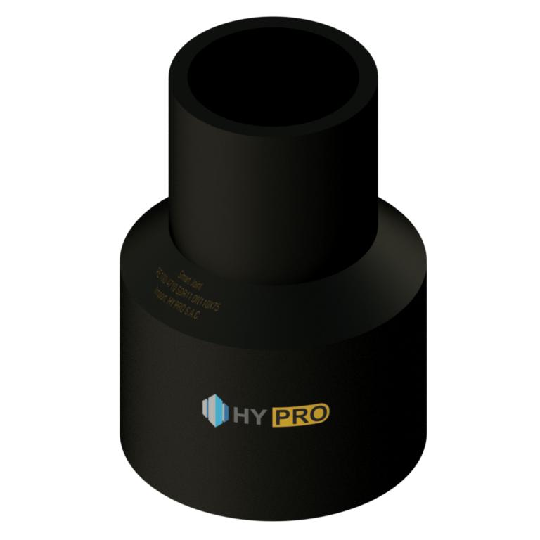 REDUCCION CONCENTRICA Ø 110 X 75 mm SDR11 ISO HDPE PE100/4710 (SMART JOINT) | HY PRO