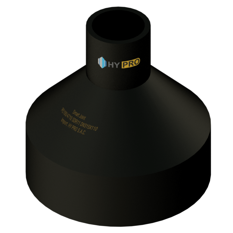 REDUCCION CONCENTRICA Ø 315 X 110 mm SDR11 ISO HDPE PE100/4710 (SMART JOINT) | HY PRO