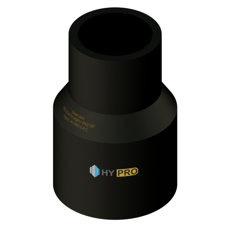 REDUCCION CONCENTRICA Ø 8" X 6" SDR11 ASTM HDPE PE100/4710 (SMART JOINT) | HY PRO
