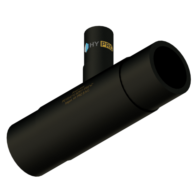 TEE REDUCTORA Ø 4" X 2" SDR11 ASTM HDPE PE100/4710 (SMART JOINT) | HY PRO