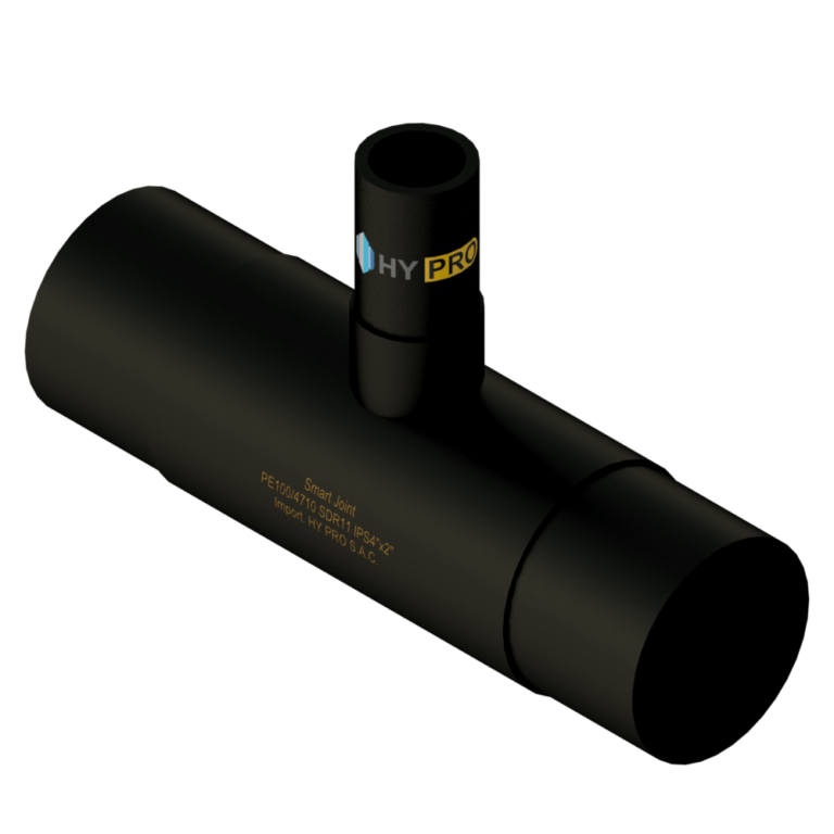 TEE REDUCTORA Ø 4" X 2" SDR11 ASTM HDPE PE100/4710 (SMART JOINT) | HY PRO