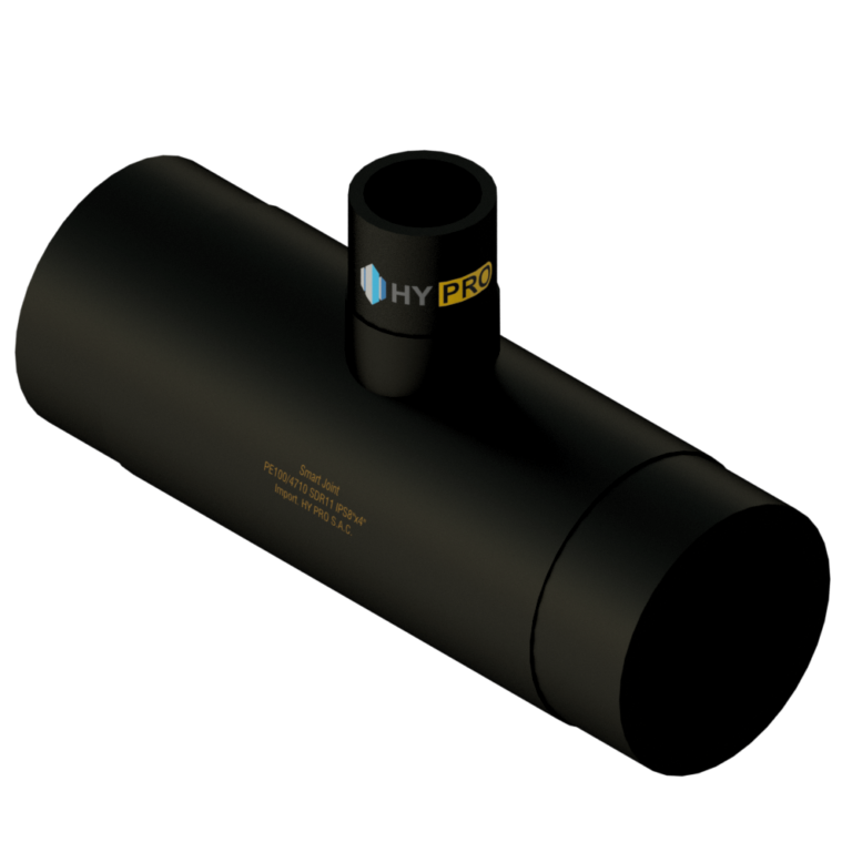 TEE REDUCTORA Ø 8" X 4" SDR11 ASTM HDPE PE100/4710 (SMART JOINT) | HY PRO